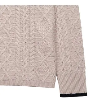 Max Mara High-neck Cable Knit Sweater