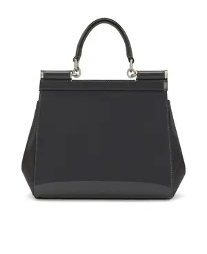 Dolce & Gabbana Logo Plaque Sicily Bag - Black