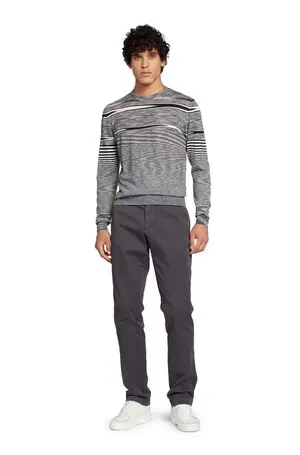 Missoni Striped Crewneck Long-sleeved Jumper - Gray