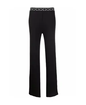 Off-White Logo Waistband Straight Leg Pants