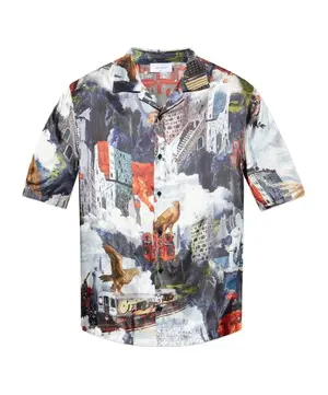 Off-White Allover Printed Short-sleeved Shirt