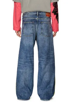 DIESEL® Straight Leg Zipper Detail Jeans
