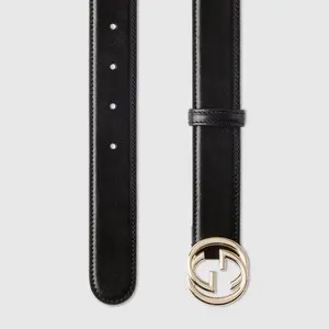 Gucci Logo Plaque Buckled Belt - Black