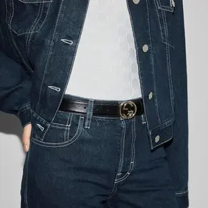 Gucci Logo Plaque Buckled Belt - Black