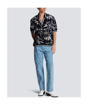 Balmain Palm Knit Polo