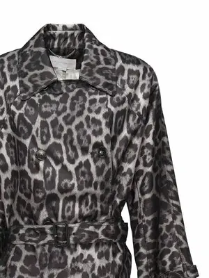 Stella McCartney Animal Print Belted Trench Coat