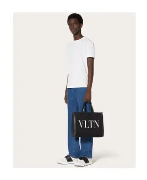 Valentino Garavani Vltn Logo Printed Medium Tote Bag