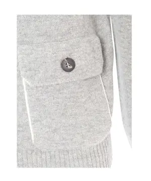 KANGRA High Neck Buttoned Cardigan