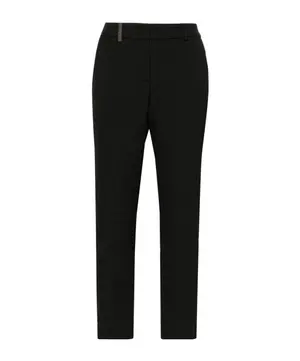 Peserico Cropped Tailored Trousers - Black