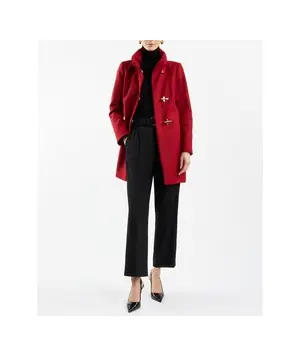 FAY Virginia Hook-closure Coat - Red