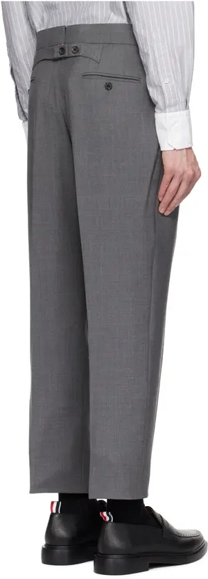 Thom Browne Super 120 Twill Trousers - Medium Gray