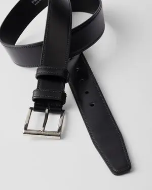 Prada Logo-engraved Buckle Leather Belt