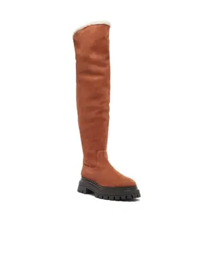 STUART WEITZMAN Bedford Suede Thigh-high Boots