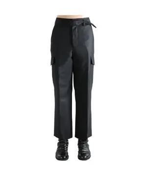 Auralee Fulling Flannel Cargo Slacks