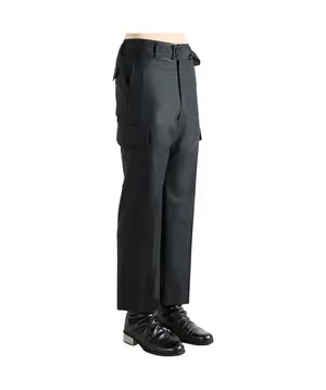Auralee Fulling Flannel Cargo Slacks