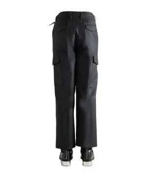 Auralee Fulling Flannel Cargo Slacks