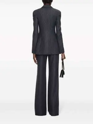 Off-White Single-breasted Striped Blazer - Black