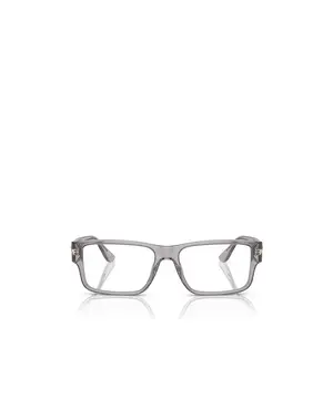 Versace Versace Medusa Plaque Square Frame Glasses Gray