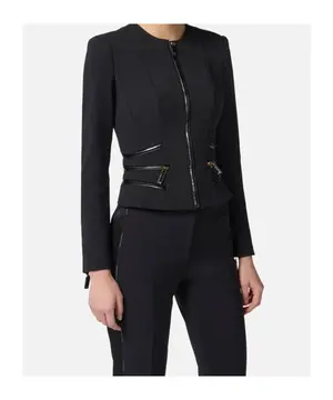 Elisabetta Franchi Zipped Double-layer Crêpe Jacket