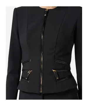 Elisabetta Franchi Zipped Double-layer Crêpe Jacket