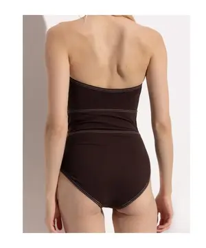 Tory Burch Halterneck Floral Appliqué One Piece Swimsuit