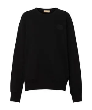 Burberry Crest Detail Cotton Sweatshirt - Black