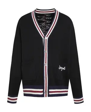 LIUREGALI Sonic Jacquard Knitted Cardigan - Black