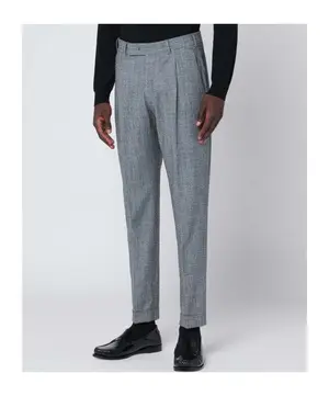 PT TORINO Houndstooth Pleated Trousers