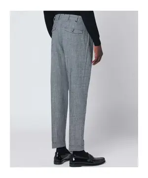 PT TORINO Houndstooth Pleated Trousers