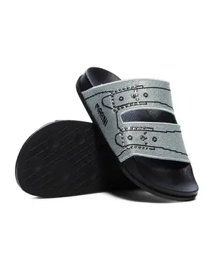 Marni Jacquard Logo Embellished Open Toe Flip Flops