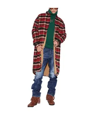 Dsquared2 Checked Single-breasted Coat