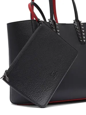 CHRISTIAN LOUBOUTIN Cabata Stud Detailed Small Tote Bag - Black