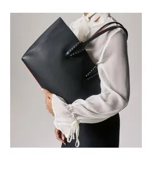 CHRISTIAN LOUBOUTIN Cabata Stud Detailed Small Tote Bag - Black