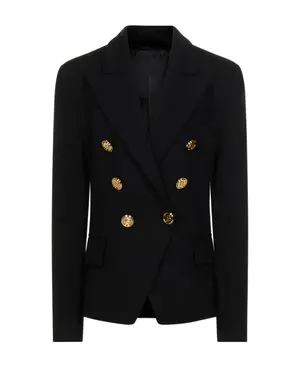 Balmain Logo Button Blazer - Black