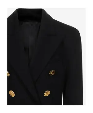 Balmain Logo Button Blazer - Black