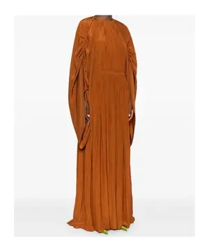 LANVIN Long Sleeve Pleated Dress