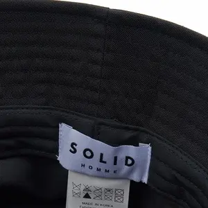 SOLID HOMME Letter Detail Bucket Hat