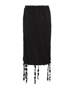 Blumarine Decorative Trim Front Slit Midi Skirt