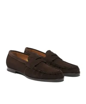 SCAROSSO Fred Round-toe Loafers - Brown