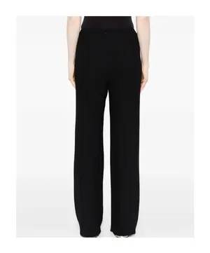 FORTE_FORTE Pleated Wide Leg Trousers - Black