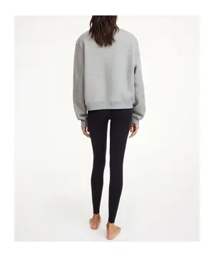 BY MALENE BIRGER Embroidered Logo Crew Neck Sweatshirt - Gray
