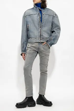 DIESEL® Krooley Drawstring Tapered Jogging Jeans - Gray