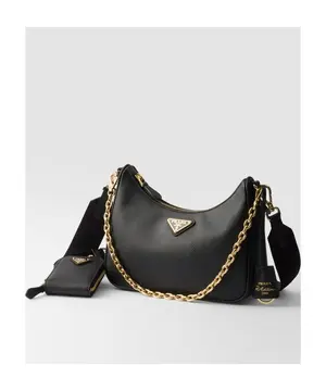 Prada Re-edition 2005 Zipped Shoulder Bag - Black