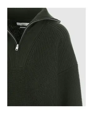 Isabel Marant Étoile Logo-patch Zip-up Jumper - Green