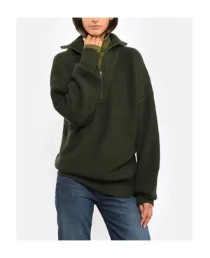 Isabel Marant Étoile Logo-patch Zip-up Jumper - Green
