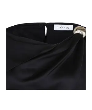 LANVIN Boat Neck Arpège Midi Dress