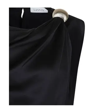 LANVIN Boat Neck Arpège Midi Dress