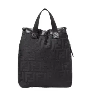 Fendi Flux Ff-buckle Shoulder Bag - Black