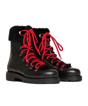 SCAROSSO Kat Fur Boots - Black