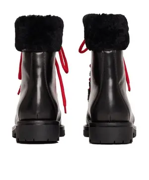 SCAROSSO Kat Fur Boots - Black